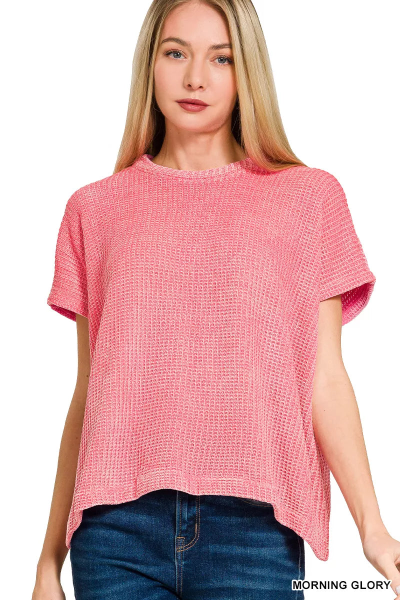 Zenana Chenille Waffle Cap Sleeve Sweater – Nona Louise